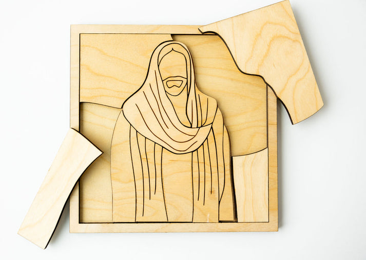Jesus Christ Wooden or Acrylic Board Puzzle – Laser Engraved Gospel Ar ...
